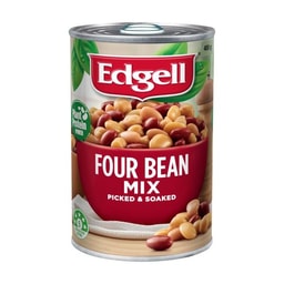 Buy Edgell Seed Beans Four Bean Mix 4 Pack 500g | Coles