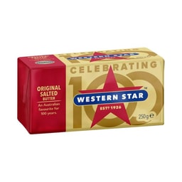 Buy Western Star Dairy Butter Unsalted Cultured 250g | Coles