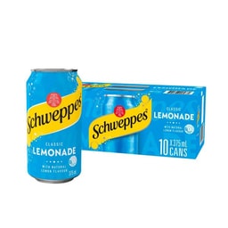 Buy Schweppes Lemonade Soft Drink Cans Multipack 375ml x 30 Pack 30 ...