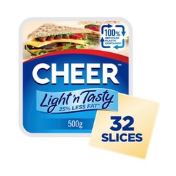 Buy Cheer Tasty Cheese Slices 500g | Coles