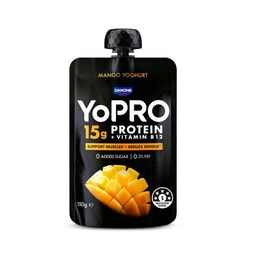 Buy YoPro High Protein Yoghurt Pouch No Added Sugar Strawberry 150g | Coles