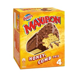 Buy Peters Maxibon Ice Cream Original Vanilla 4 Pack 560mL | Coles