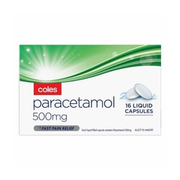 Buy Coles Paracetamol Caplets 16 Pack | Coles
