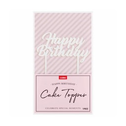 Buy Coles Happy Birthday Cake Topper Gold Or Silver 1 each | Coles