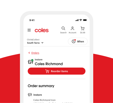 Digital receipts | Coles
