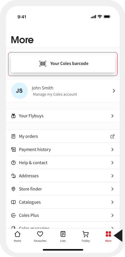 Digital receipts | Coles