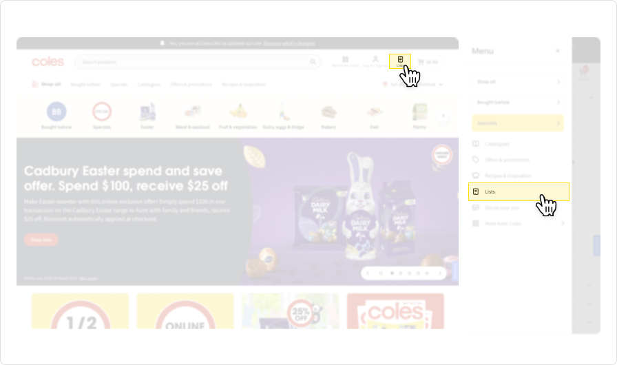 What s New In Lists On Coles Online What s New In Lists On Coles Online
