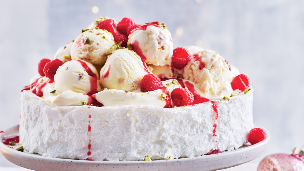 Berries & Cream Pav with Salted Caramel Ice Cream Recipe | Coles