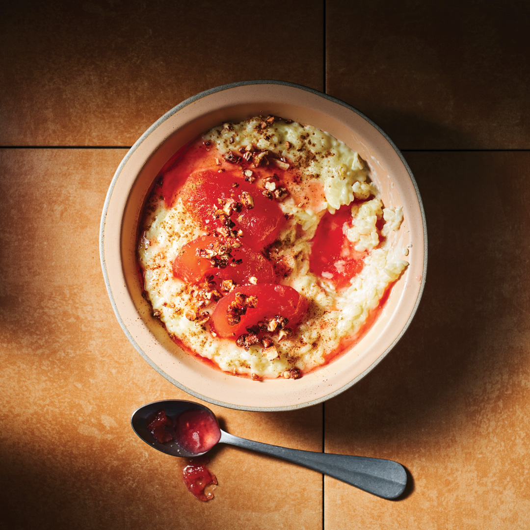 Raspberry-stewed Apples with Spiced Rice Pudding Recipe | Coles
