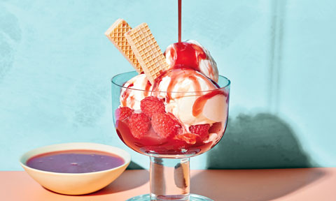 Raspberries and Cream Sundaes Recipe | Coles
