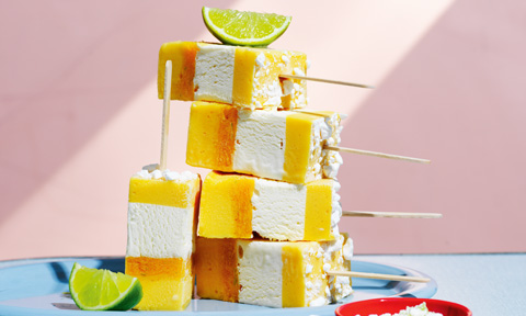 Mango & Vanilla Ice Cream Pops Recipe | Coles