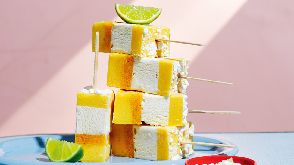 Mango & Vanilla Ice Cream Pops Recipe | Coles