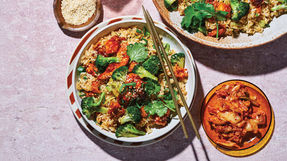 Broccoli & Kimchi Chicken Fried Rice Recipe | Coles