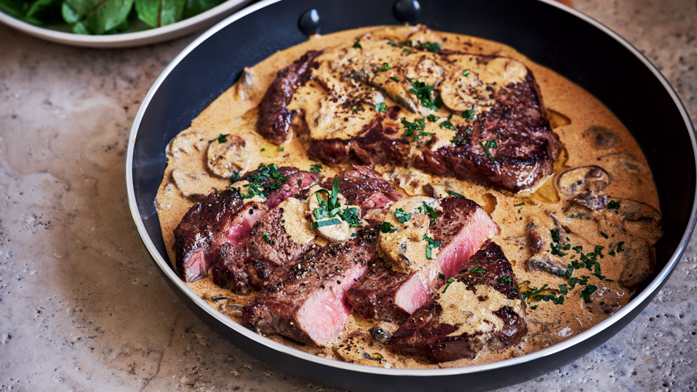 Scotch Fillet Steak with Stroganoff Sauce Recipe | Coles
