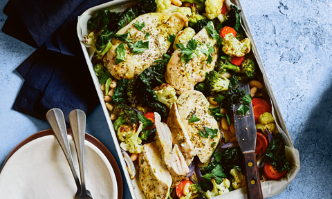 Italian-Style Chicken & Veggie Tray Bake Recipe | Coles