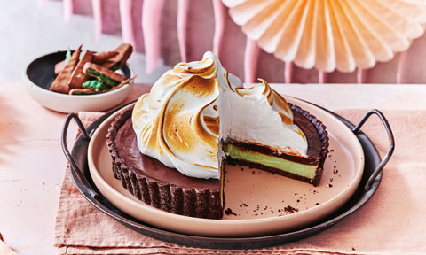 Choc-mint Meringue Tart Recipe | Coles