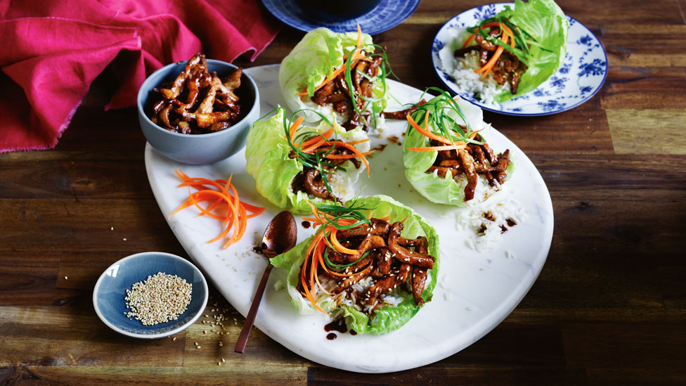 Sticky Teriyaki Pork Lettuce Cups Recipe | Coles