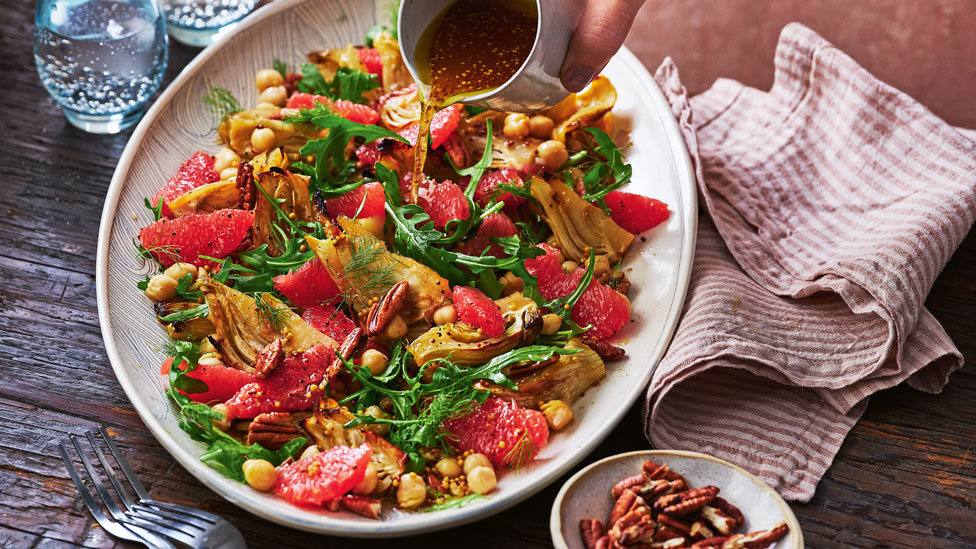 Warm Fennel, Chickpea, Grapefruit and Pecan Salad Recipe | Coles