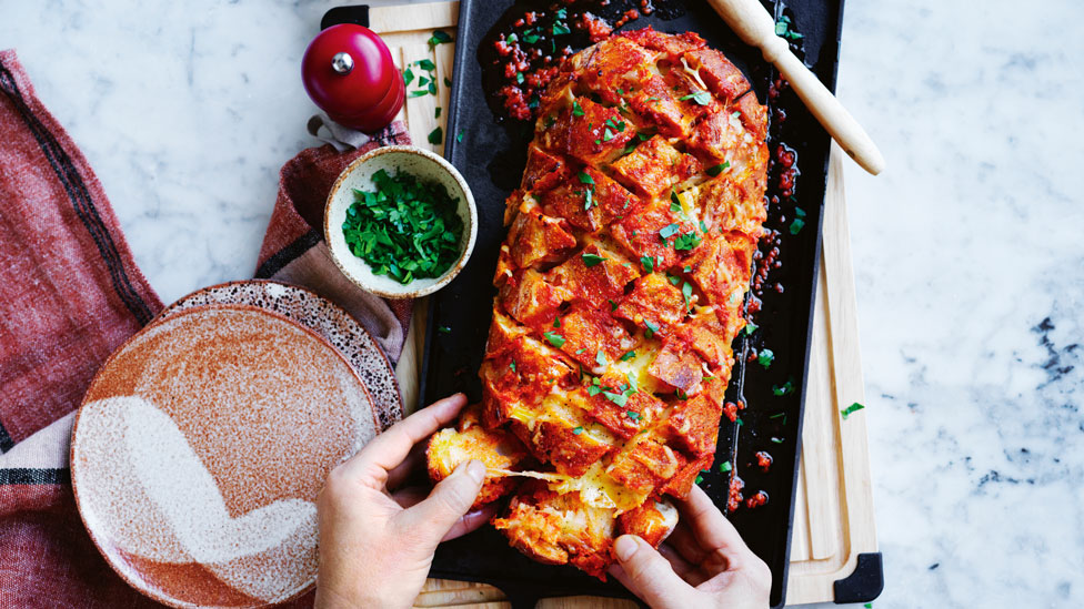 Pull-Apart Manchego and Romesco Bread Recipe | Coles
