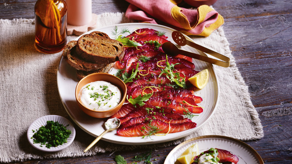 Gravlax Recipe (Beetroot Cured Salmon) with Dill Cream | Coles