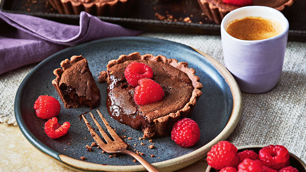 Warm Chocolate-raspberry Hazelnut Tarts Recipe | Coles