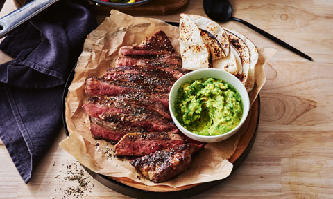 Peppered Steak with Pan-fried Capsicum Recipe | Coles