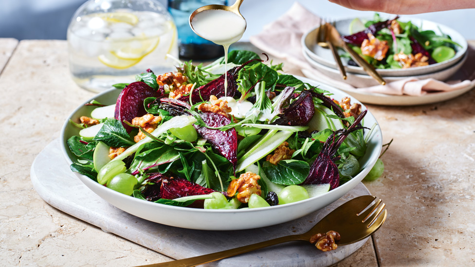 Beetroot & Grape Waldorf-style Salad with Honey Walnuts Recipe | Coles