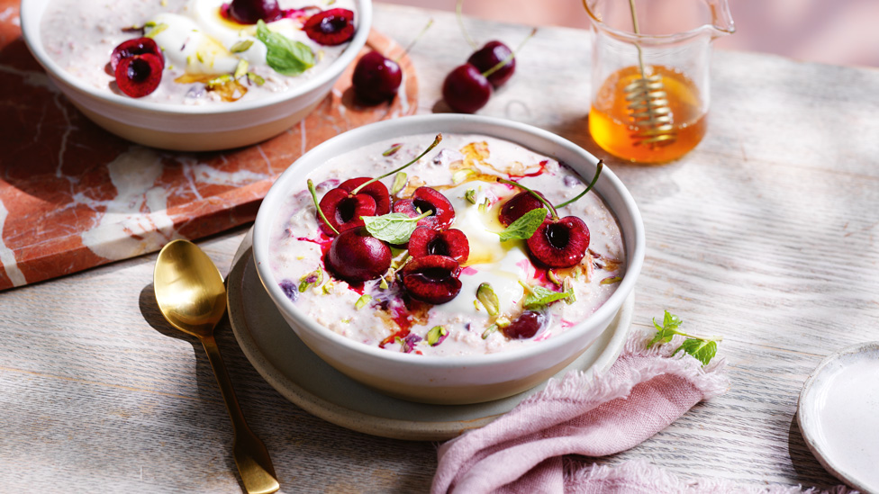 Gingerbread Overnight Oats with Roasted Cherry Compote Recipe | Coles