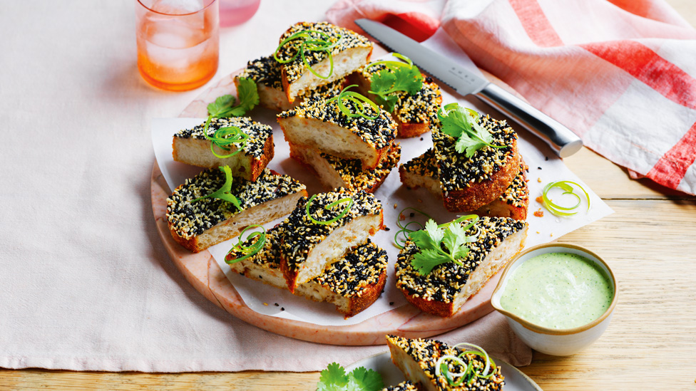 Pork & Prawn Toast with Green Herb Mayo Recipe | Coles