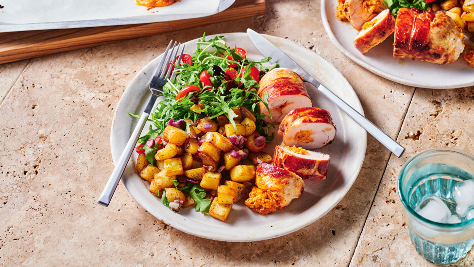 Prosciutto-wrapped Chicken with Rocket Salad & Potato Recipe | Coles