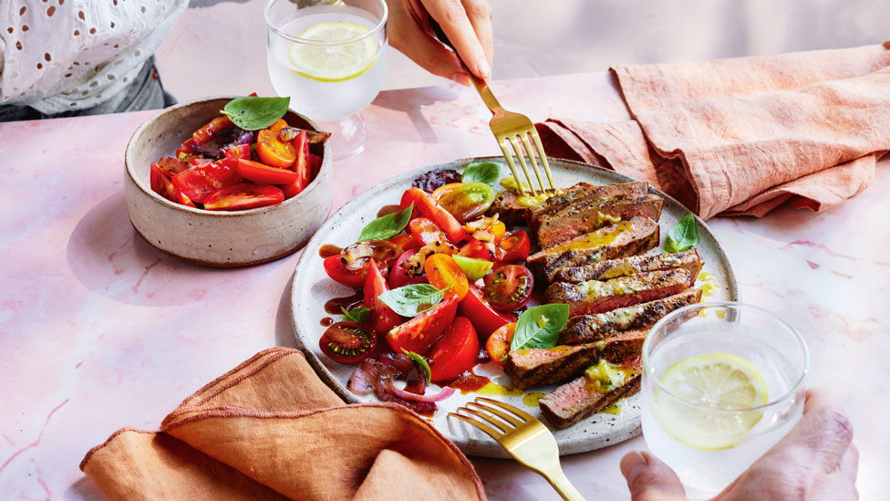 Curtis Stone’s BBQ Scotch Fillet Steak with Tomato-balsamic Salad ...