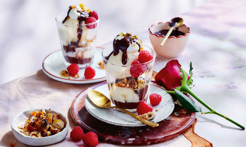 Curtis Stone’s Choc-hazelnut Sundaes with Honey-whipped Cream Recipe ...