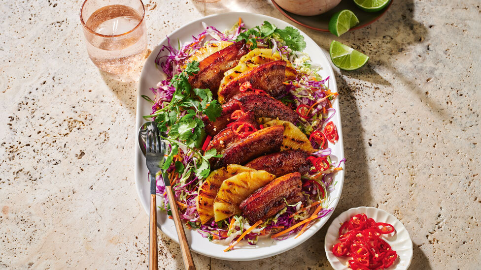 Sticky Pork and Pineapple Slaw Recipe | Coles