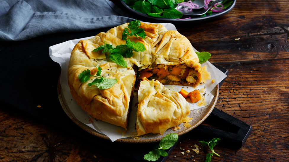 Moroccan-style Chicken & Pumpkin Filo Pie Recipe | Coles