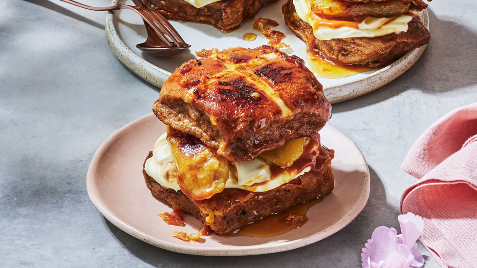 Banoffee Hot Cross Bun French Toast Recipe | Coles