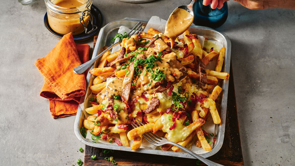 Beef & Bacon Poutine with Peppercorn Sauce Recipe | Coles