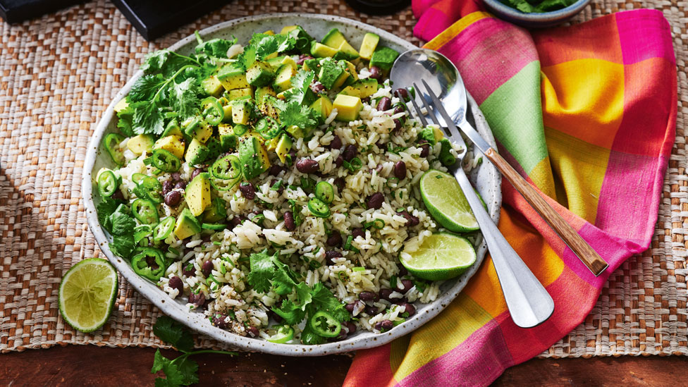 Green Rice with Black Beans Recipe | Coles