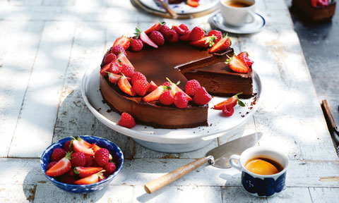 No-Bake Raspberry & Chocolate Mousse Cake Recipe | Coles