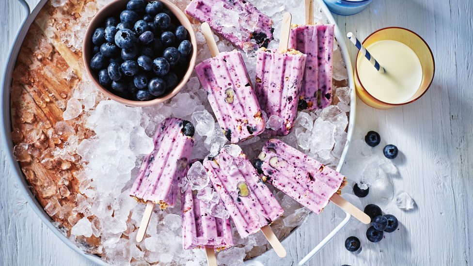 Yoghurt & Blueberry Ice Pops Recipe | Coles