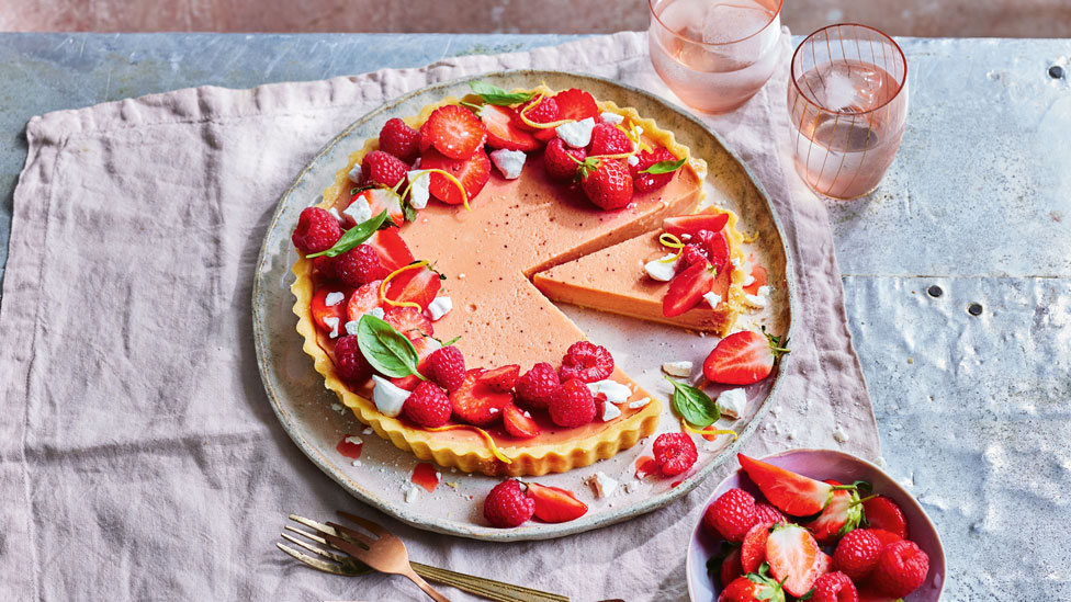 Strawberry-Lemon Tart With Basil Recipe | Coles