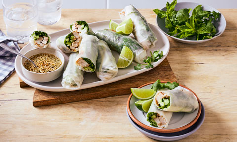Teriyaki Chicken Rice Paper Roll Recipe | Coles
