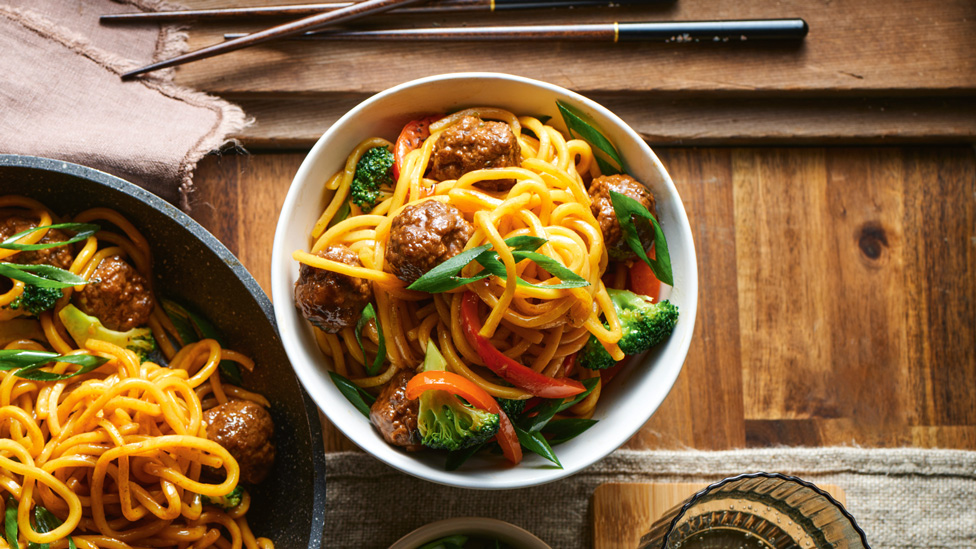 Chinese-Style Meatballs With Hokkien Noodles Recipe | Coles