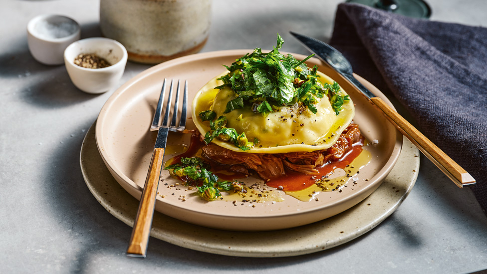 Curtis Stone’s Herb Ricotta Ravioli With Braised Lamb Shank Ragu Recipe ...