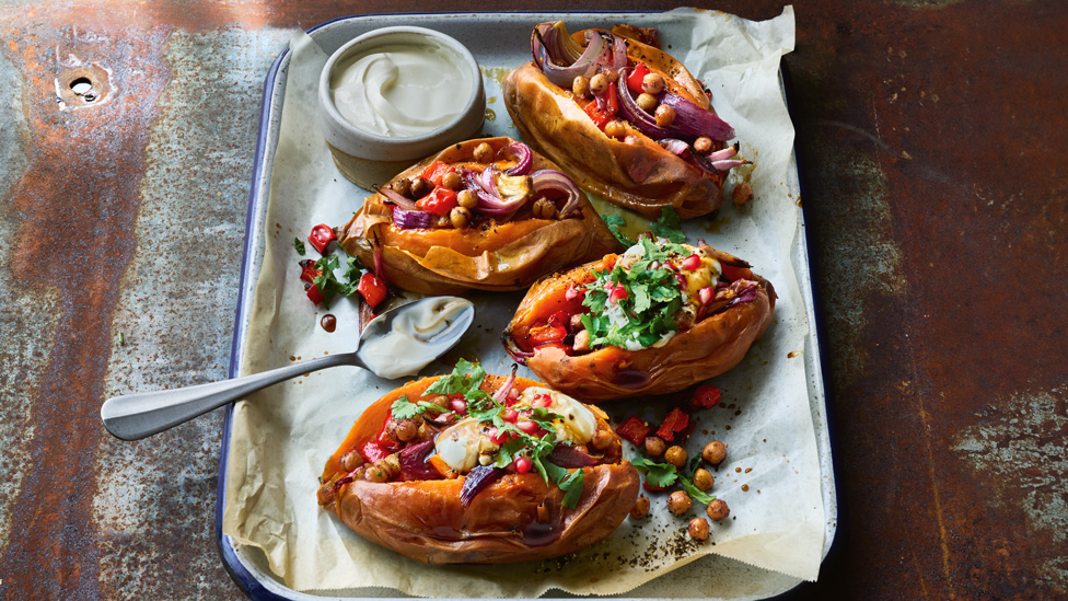 Loaded Middle Eastern-style Sweet Potatoes Recipe | Coles