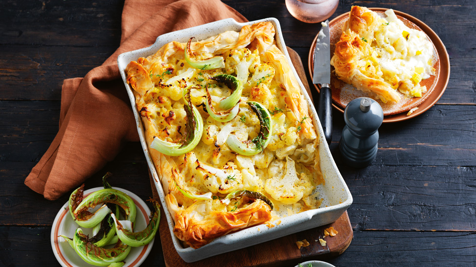 Cauliflower and cheese filo pie recipe | Coles