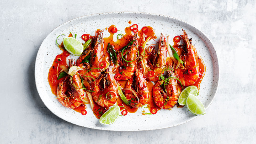 Swicy Asian-style prawns | Coles