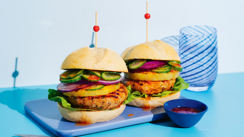 Sticky-Spiced Tropical Chicken Burgers Recipe | Coles