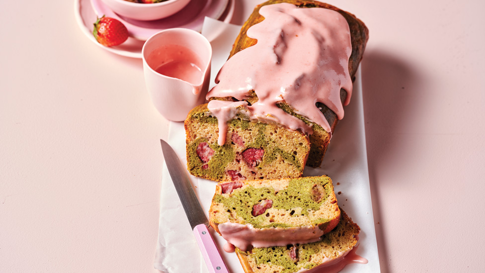 Strawberry & Matcha Banana Bread Recipe | Coles