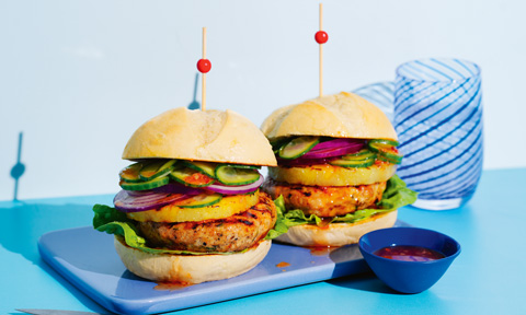 Sticky-Spiced Tropical Chicken Burgers Recipe | Coles