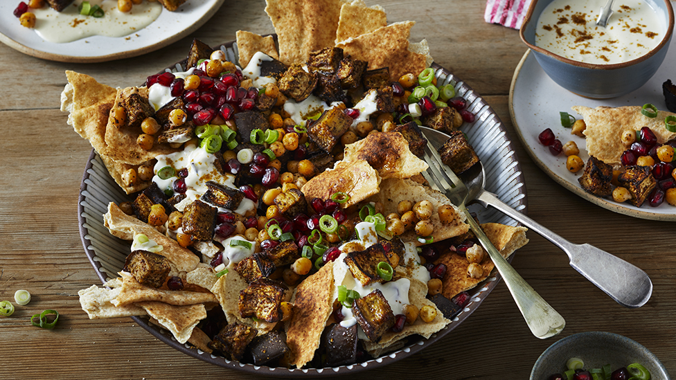 Fatteh Recipe | Eggplant & Chickpea Dip with Flat Bread | Coles